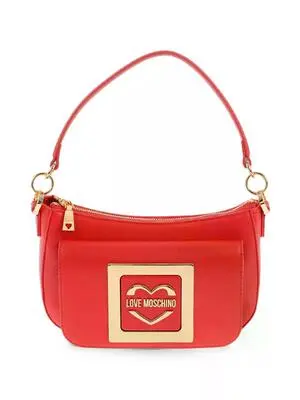 Moschino Logo-plaque Shoulder Bag - Red
