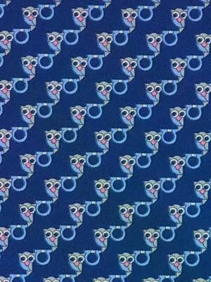 FERRAGAMO Owl-print Silk Tie
