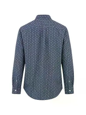 TINTORIA MATTEI 954 Geometric-print Long-sleeve Shirt