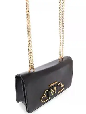 Moschino Heart Leather Shoulder Bag