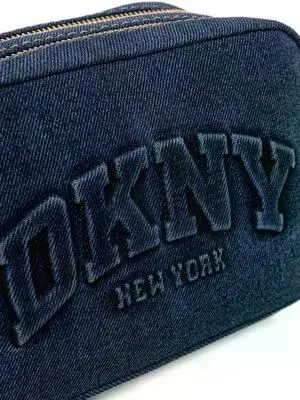 Dkny Logo-embroidered Denim Shoulder Bag