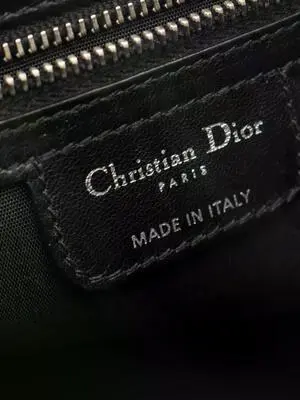Dior 2010s Cannage Granville Shoulder Bag - Black