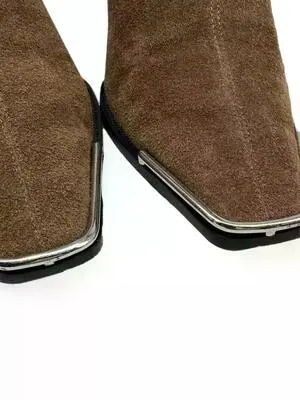 ALEXANDER WANG Suede Metal-tip Ankle Boots
