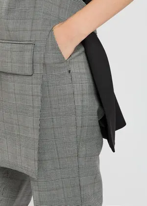 Sportmax Checked Flared-leg Wool Trousers