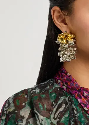 Dries Van Noten Beaded Drop Earrings