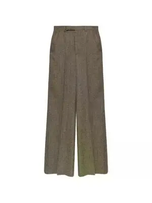 Rick Owens Wool Wide-leg Trousers - Brown