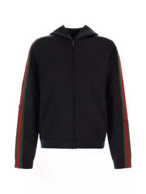 Gucci Web-stripe Zip-up Hoodie