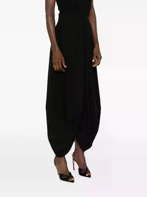 Giorgio Armani Draped Midi Skirt - Black