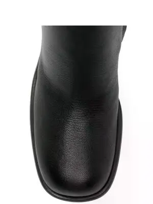 SERGIO ROSSI Square-toe Block-heel Ankle Boots