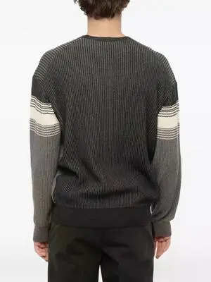 Neil Barrett Ribbed-knit Panelled Sweater
