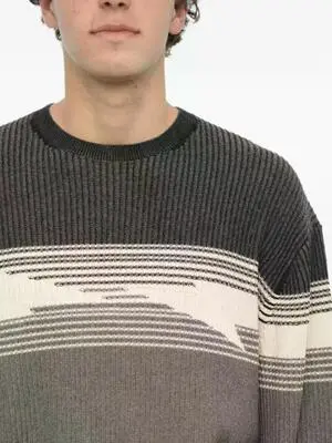 Neil Barrett Ribbed-knit Panelled Sweater
