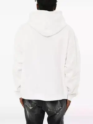 Dsquared2 Full-zip Drawstring Hoodie - White