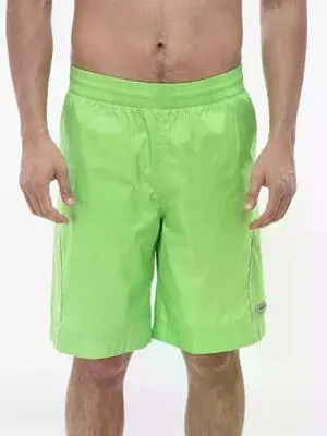 Givenchy Logo-patch Embroidered Swim Shorts - Green
