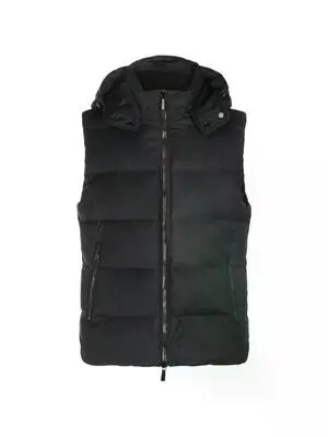 MOORER Hooded Sleeveless Padded Coat
