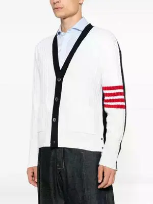 Thom Browne 4-bar Cable-knit Cardigan