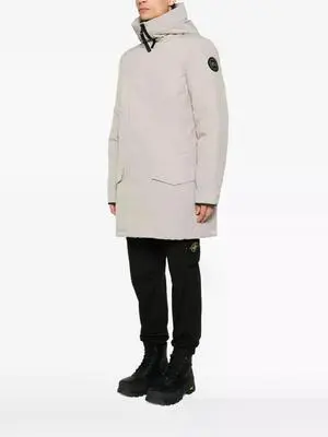 Canada Goose Logo Patch Hooded Coat