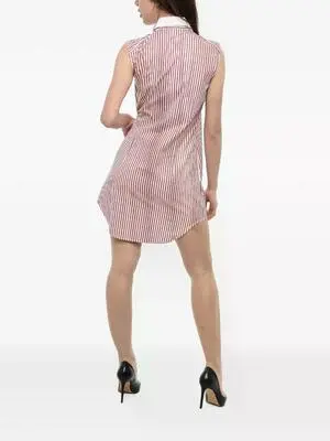 Dsquared2 Striped-pattern Tie-collar Mini Dress