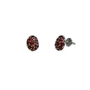 ONI Pave Garnet Studs
