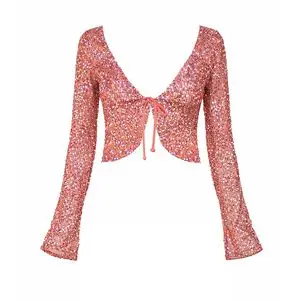 BELLETAGE SWIMWEAR The Golden Hour Cover Up Top - Orange
