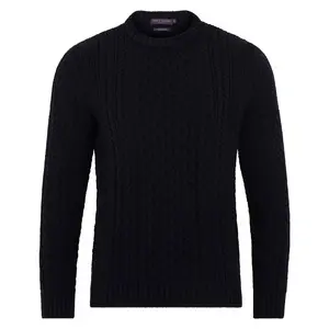 PAUL JAMES KNITWEAR British Wool Honeycomb Cable Jumper
