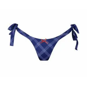 BELLETAGE SWIMWEAR The Amour Reversible Bikini Bottom - Blue/white