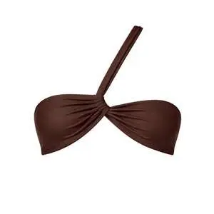 BELLETAGE SWIMWEAR The Loop One Shoulder Top - Brown