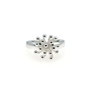 JANUS EDINBURGH Heather Bloom Sterling Mini Ring - Silver
