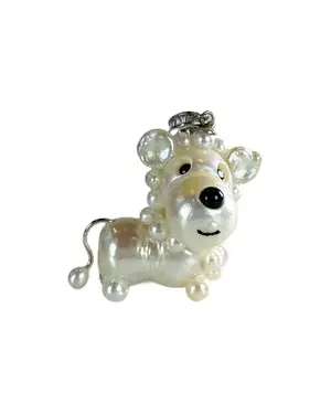 SMUCCII Lunie Pearl Lion Charm - Silver