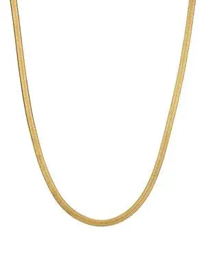 CRYSTALS AND CO Fine Gold Herringbone Necklace Jw - Yellow