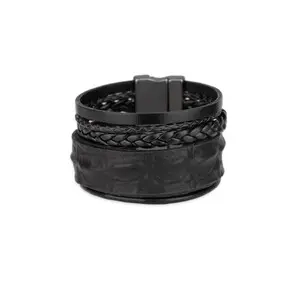 Saachi Shyama Leather Bracelet - Black