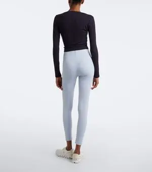 NORBA Ribbed-knit Wrap Top
