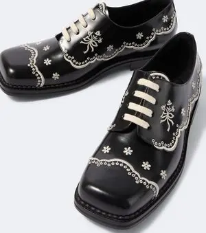 Simone Rocha Embroidered Leather Brogues