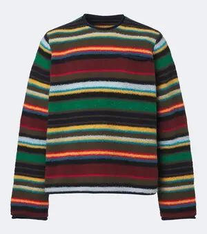 Sacai Striped Wool-blend Sweater - Multicoloured