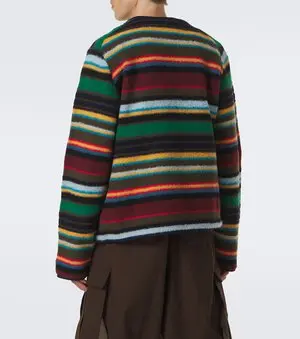 Sacai Striped Wool-blend Sweater