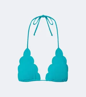 Marysia Broadway Scalloped Bikini Top - Blue