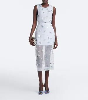 Simkhai Delilah Embellished Midi Skirt