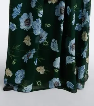 Erdem Floral Silk Voile Gown
