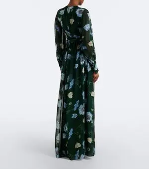 Erdem Floral Silk Voile Gown