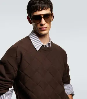 Bottega Veneta Drop Aviator Sunglasses