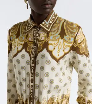 La DoubleJ Bellini Printed Voile Shirt Dress