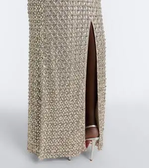 Jenny Packham Sedona Embellished Mesh Gown