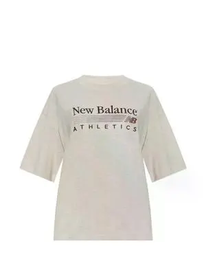NEW BALANCE Trackside Logo-print T-shirt - Neutrals