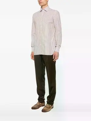 LUIGI BORRELLI Rio Striped Long-sleeve Shirt