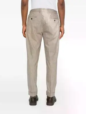 Eleventy Checked Pleated Trousers