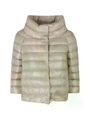 Herno Sofia Quilted High-neck Jacket - Neutrals