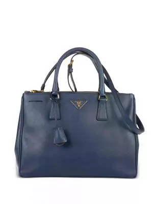 Prada Medium Galleria Double-zip Tote Bag - Blue