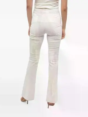 Avenue Montaigne Striped-pattern Flared-hem Trousers