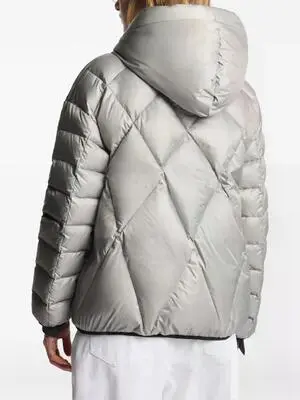 FAY Argyle Quilted Hooded Jacket