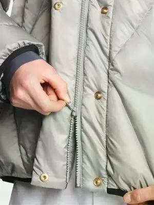 FAY Argyle Quilted Hooded Jacket