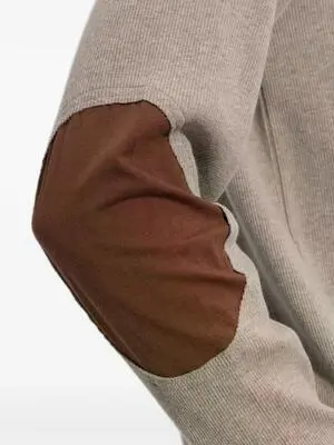 MAISON MARGIELA Ribbed-knit Sweater With Elbow Patches
